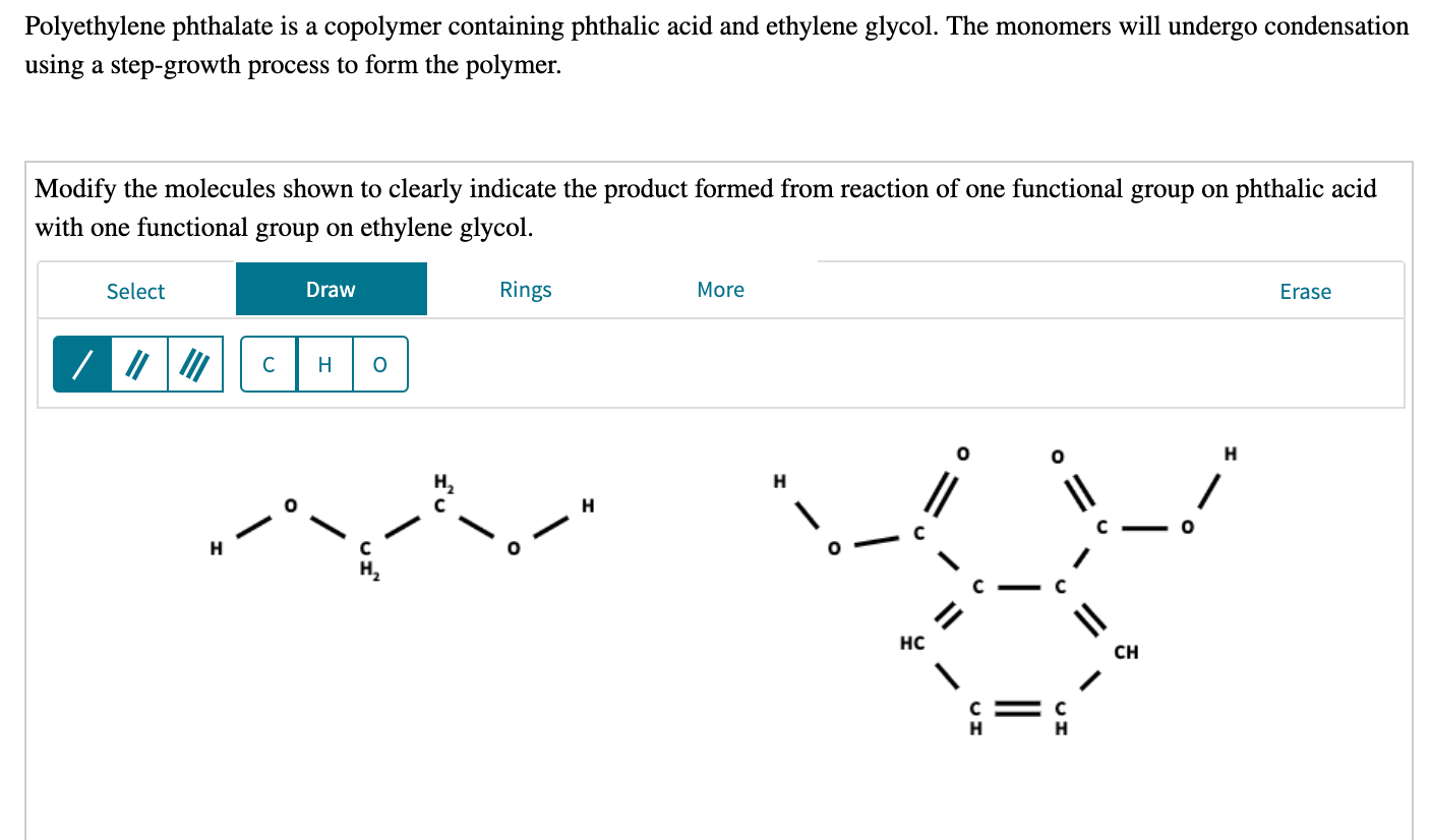 Solved Polyethylene phthalate is a copolymer containing | Chegg.com