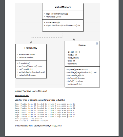 Solved Create Java Program Translates Virtual Address Physical 0333