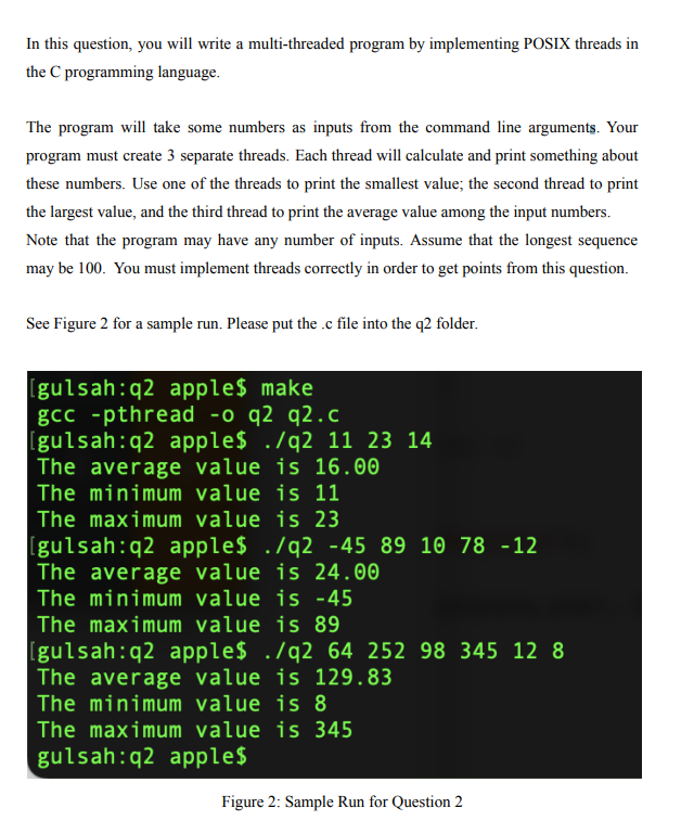 Solved In this question, you will write a multi-threaded | Chegg.com