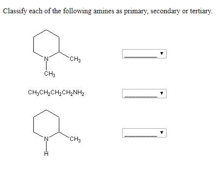 Solved Classify each of the following amines as primary, | Chegg.com