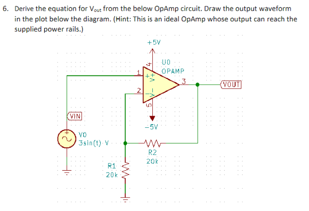 Solved Derive the equation for Vout ﻿from the below OpAmp | Chegg.com