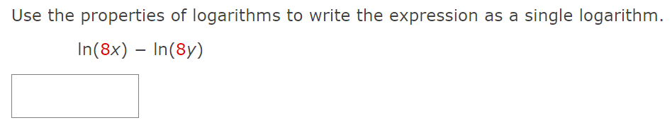 Solved Use the properties of logarithms to write the | Chegg.com