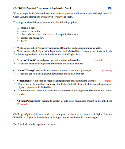 Provided Code:public class MyLinkedList { private | Chegg.com