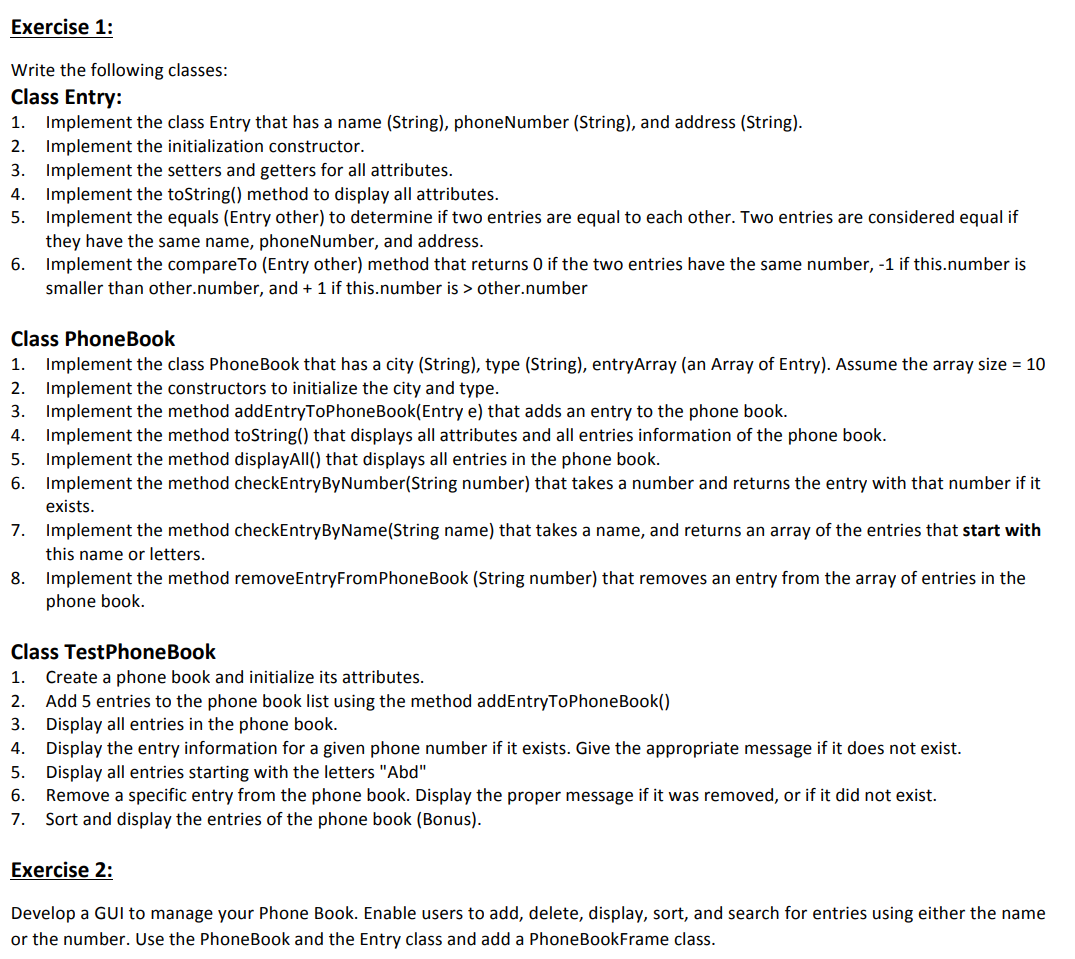 Solved All exercises must be solved with arrays , without | Chegg.com