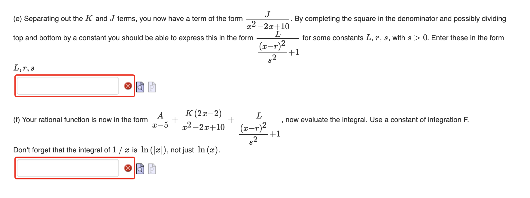 Solved You will integrate the following rational function: | Chegg.com