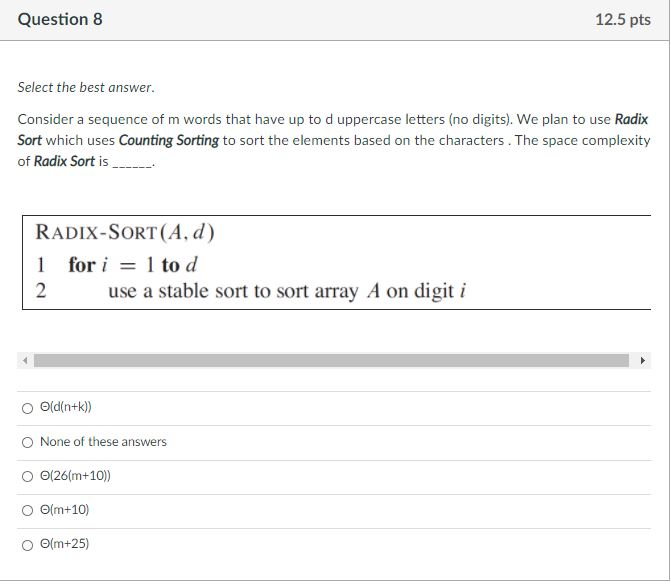 Solved Question 8 12.5 pts Select the best answer. Consider | Chegg.com