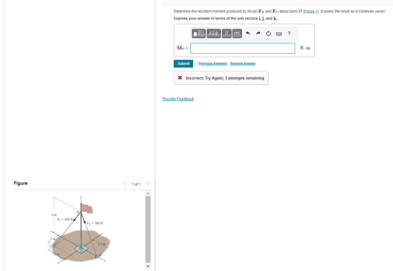 Solved Determine The Resultant Moment Produced By Forces Fb