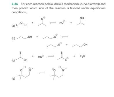 Solved 3.46 For each reaction below, draw a mechanism | Chegg.com