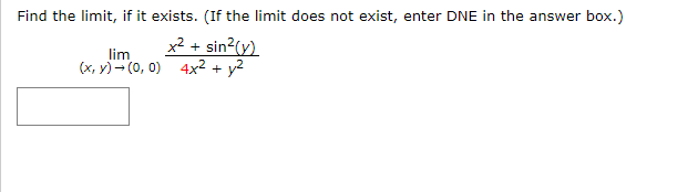 Solved Find the limit, if it exists. (If the limit does not | Chegg.com