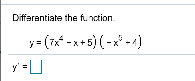 Solved Differentiate F(x) (7x 2) F'(x) Differentiate. Зх-7 | Chegg.com