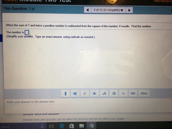 Solved When The Sum Of 7 And Twice A Positive Number Is