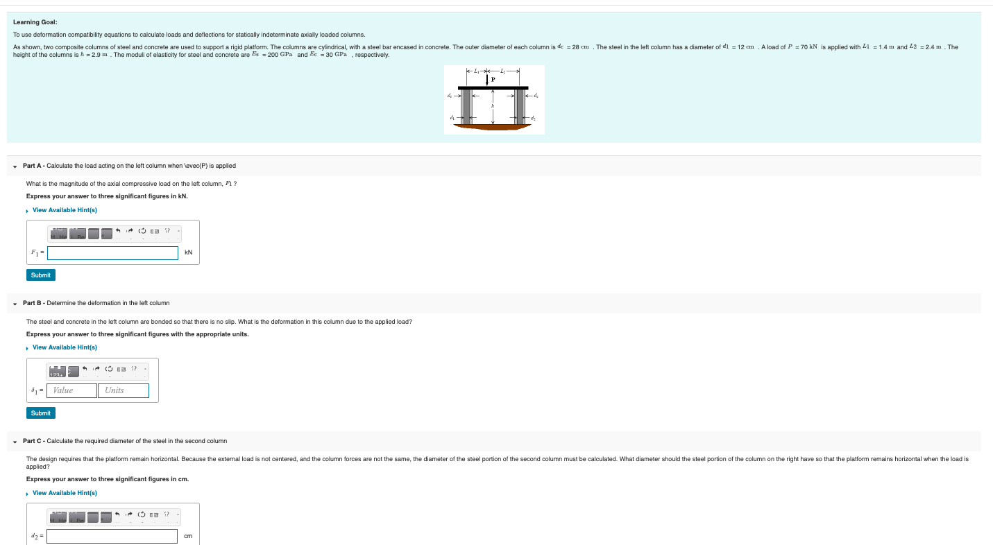 Solved Learning Goal: To use deformation compatibility | Chegg.com