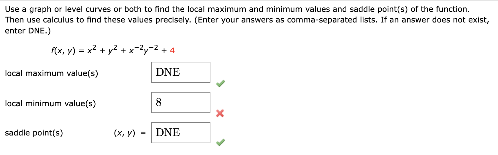 Solved Use a graph or level curves or both to find the local | Chegg.com