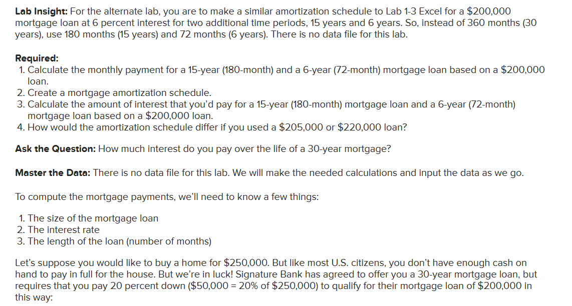 Solved Lab Insight: For the alternate lab, you are to make a | Chegg.com