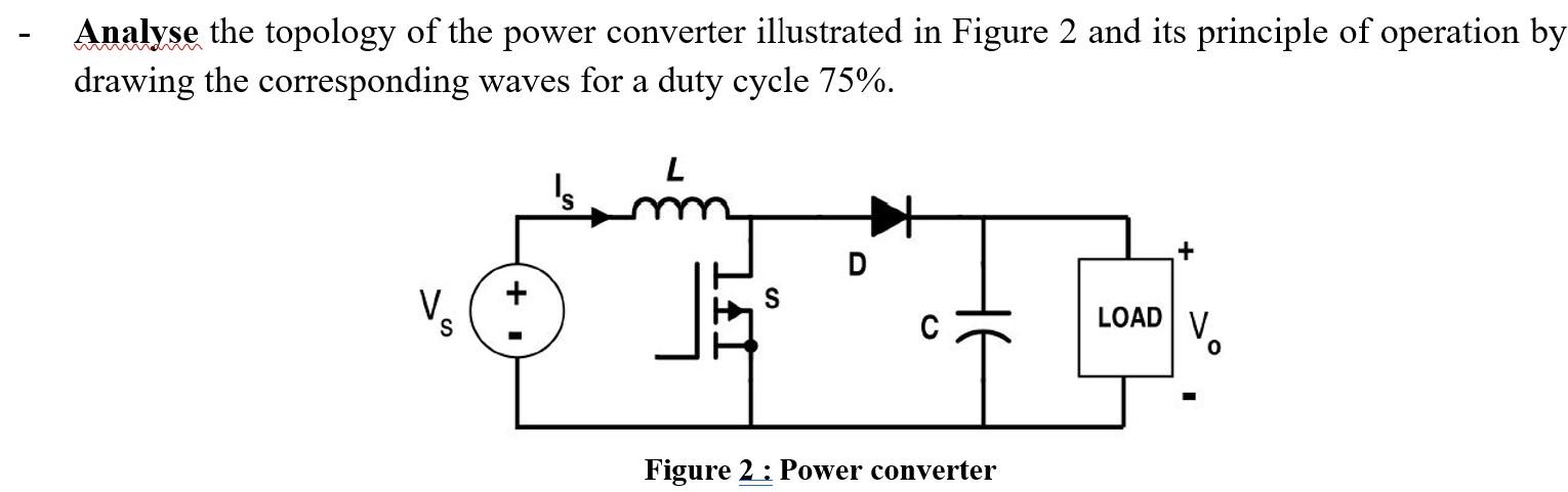 Solved Analyse the topology of the power converter | Chegg.com