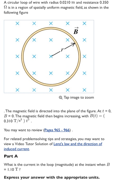 A circular loop of wire with a radius of 15.0 cm and | Chegg.com