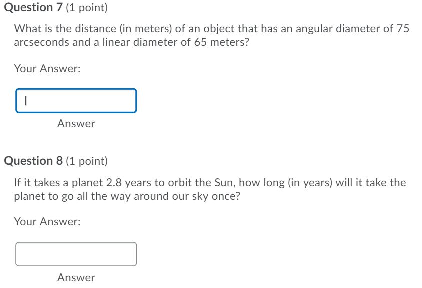 Solved Question 7 (1 point) What is the distance (in meters) | Chegg.com