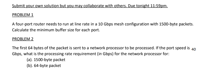 Submit your own solution but you may collaborate with | Chegg.com