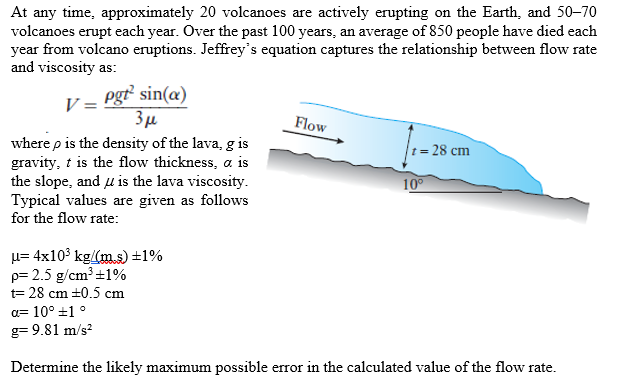 Solved [ Determining the likely maximum possible error in | Chegg.com