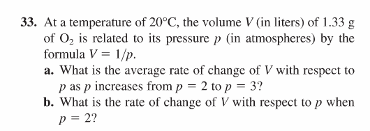 Solved 33. At a temperature of 20°C, the volume V (in | Chegg.com