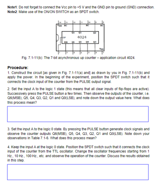 Solved EXAMINATION OF 7 4-BIT ASYNCHRONOUS UP COUNTER 4024 | Chegg.com