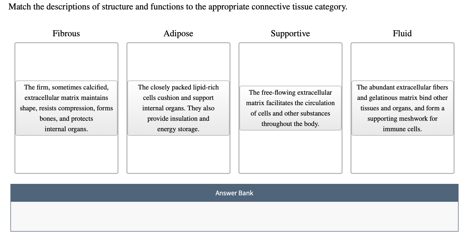 Solved Match the descriptions of structure and functions to | Chegg.com