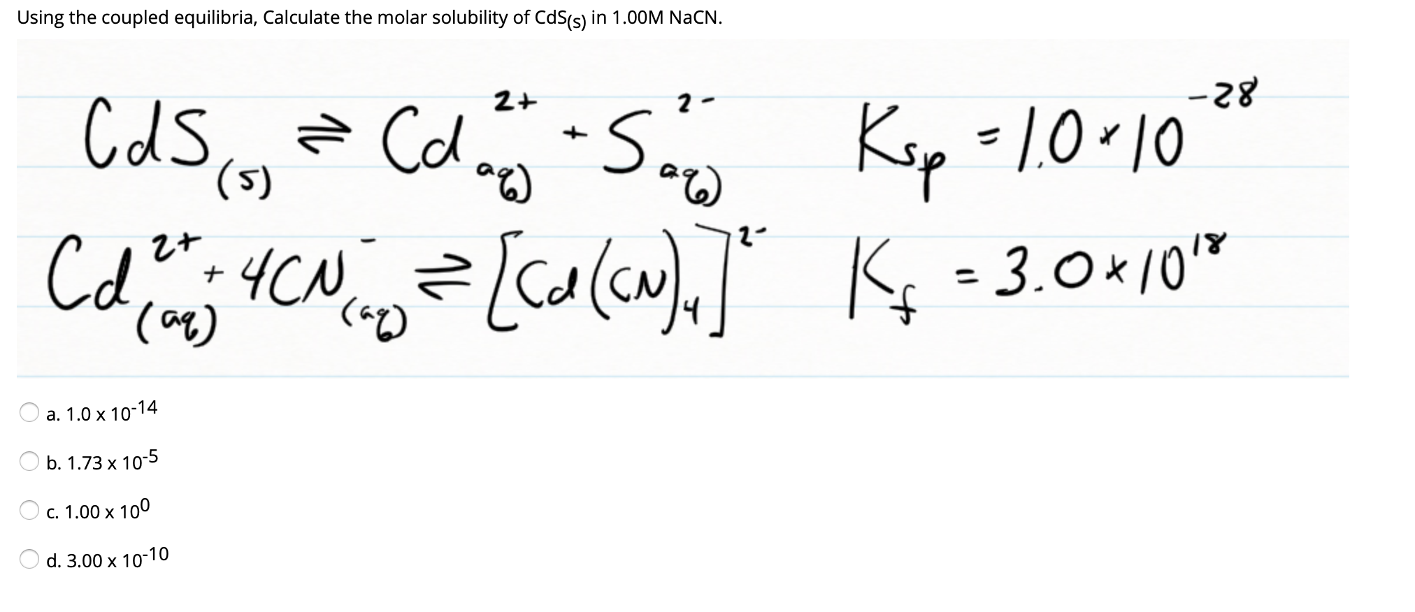 Solved Which of the following is the correct Kf equation for | Chegg.com