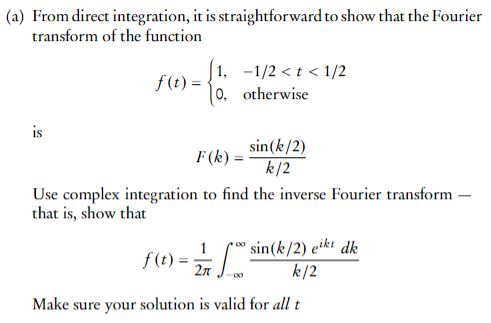 Solved (a) From direct integration, it is straightforward to | Chegg.com