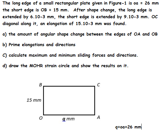 Solved After shape change; long edge:0.006 short edge: 0.009 | Chegg.com