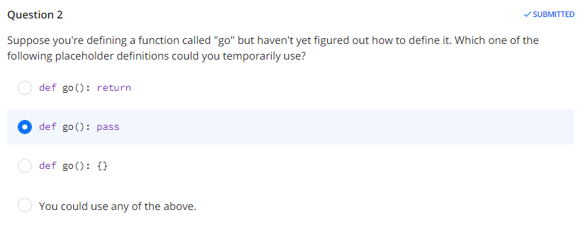 Solved Question 13 SUBMITTED The following program gives an | Chegg.com