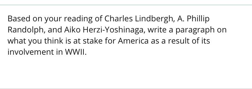 Solved Based on your reading of Charles Lindbergh, A. | Chegg.com