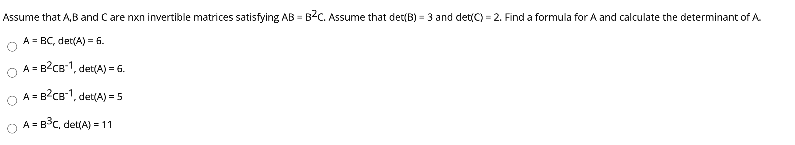 Solved If A is a 2x2 matrix with eigenvalues of 1 and -1, | Chegg.com