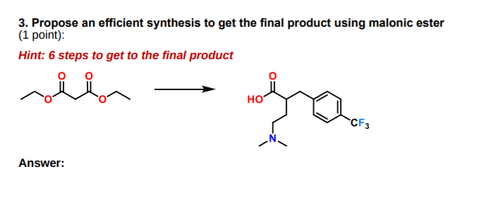 Solved 3. Propose an efficient synthesis to get the final | Chegg.com