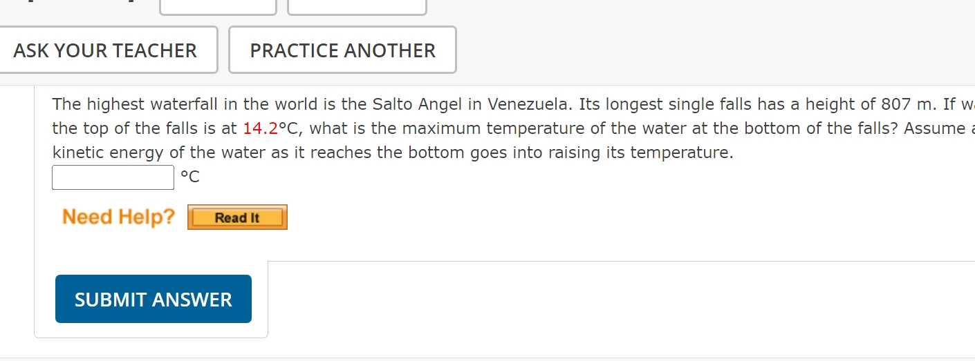 Solved The highest waterfall in the world is the Salto Angel | Chegg.com