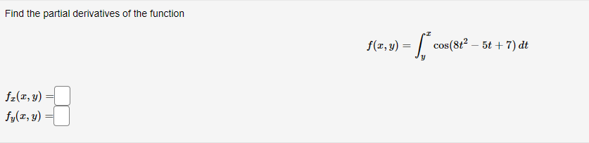 Solved Find the partial derivatives of the function | Chegg.com