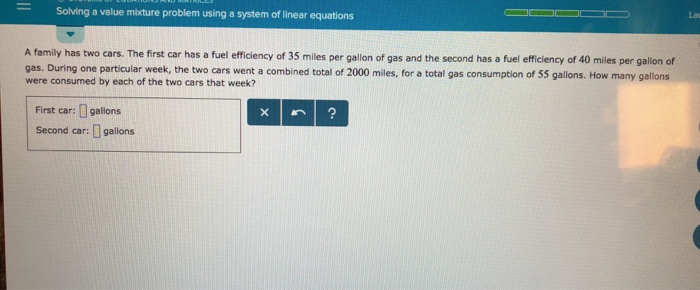 Solved Solving a value mixture problem using a system of | Chegg.com