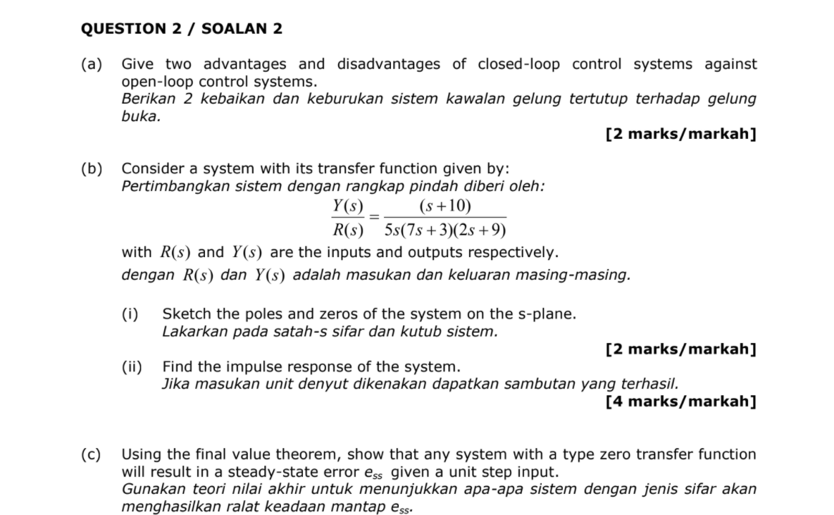 Solved QUESTION 2 / SOALAN 2 (a) Give two advantages and | Chegg.com
