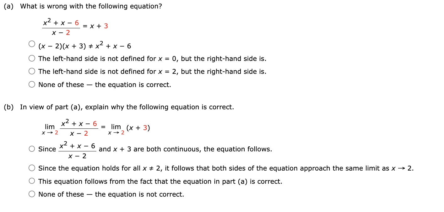 Solved (a) What is wrong with the following equation? | Chegg.com
