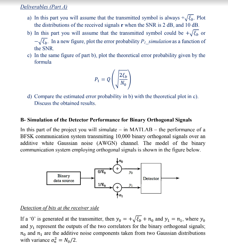 A- Simulation of the Detector Performance for Binary | Chegg.com