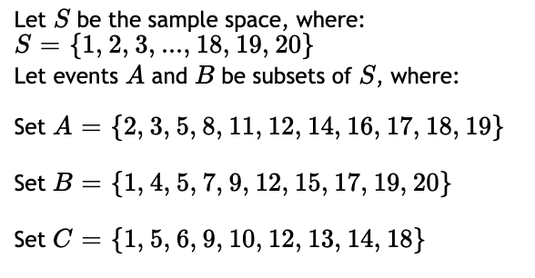 Solved Let S be the sample space, where: S = {1, 2, 3, ..., | Chegg.com
