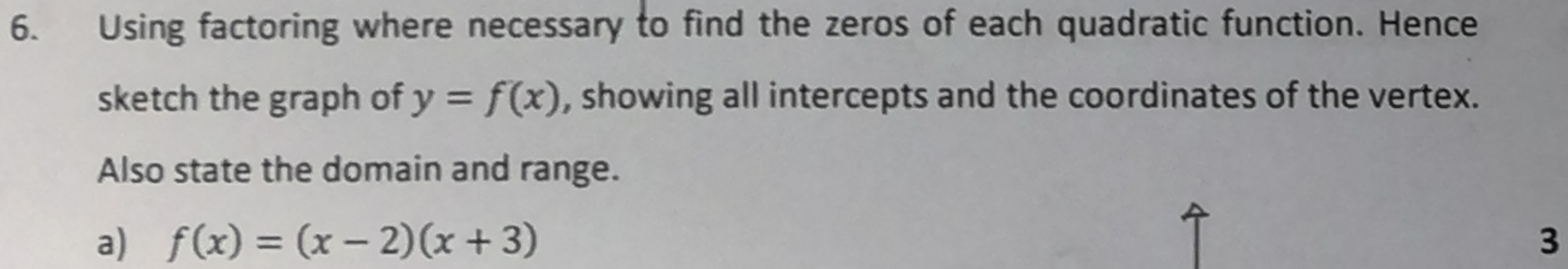 Solved 6. Using factoring where necessary to find the zeros | Chegg.com