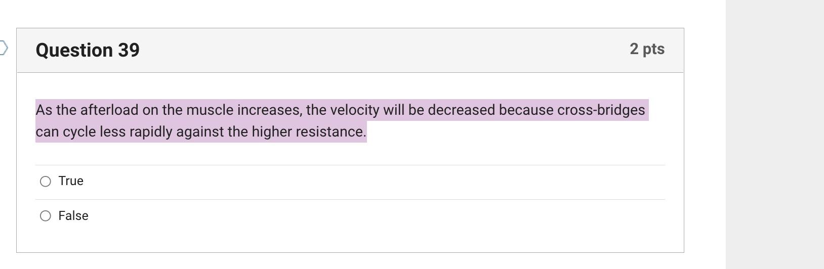 Solved Question 39 As the afterload on the muscle increases, | Chegg.com