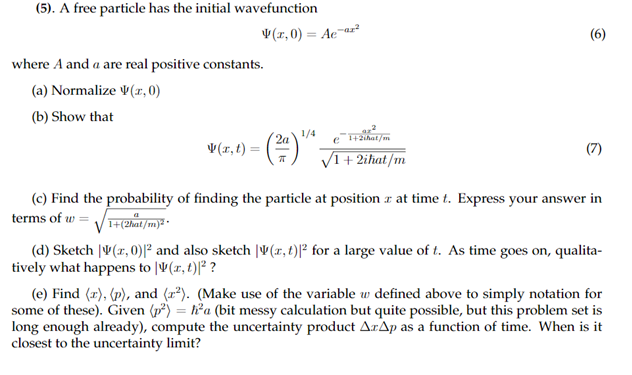 Solved Clarification: If you can't read equation (7) from | Chegg.com