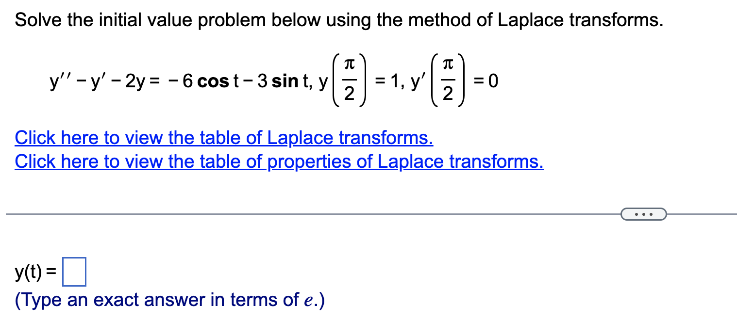 Solved Please help!Solve the initial value problem below | Chegg.com
