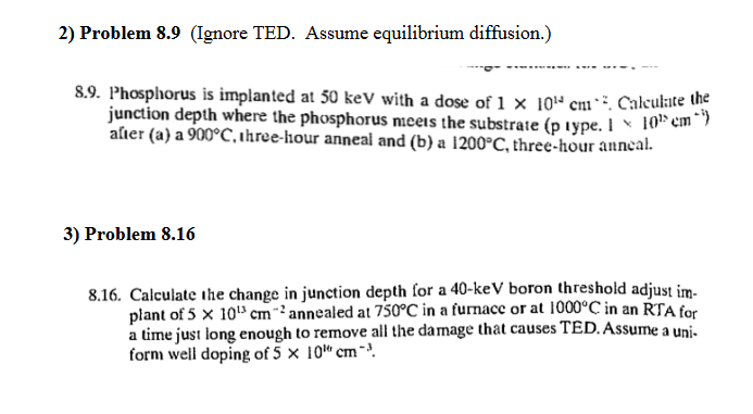 Solved Problem 8.9 (Ignore ﻿TED. Assume equilibrium | Chegg.com