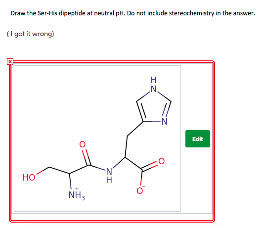 Solved Draw the Ser-His dipeptide at neutral pH. Do not | Chegg.com