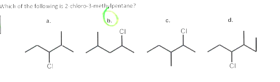 Solved Which of the following is 2-chloro-3-methylpentane? | Chegg.com