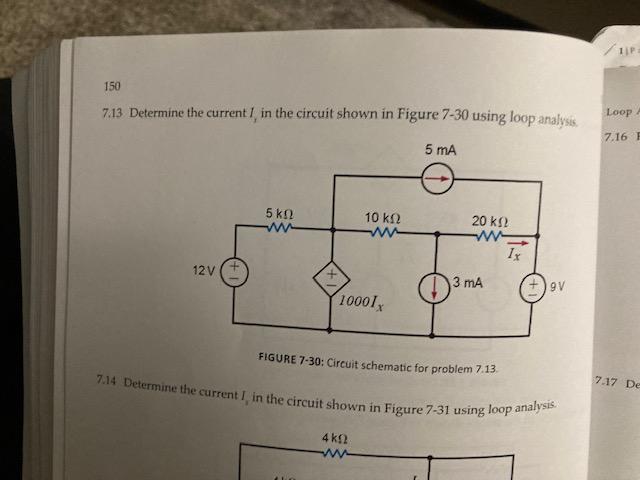 Solved 7.13 Determine the current Ix in the circuit shown in | Chegg.com
