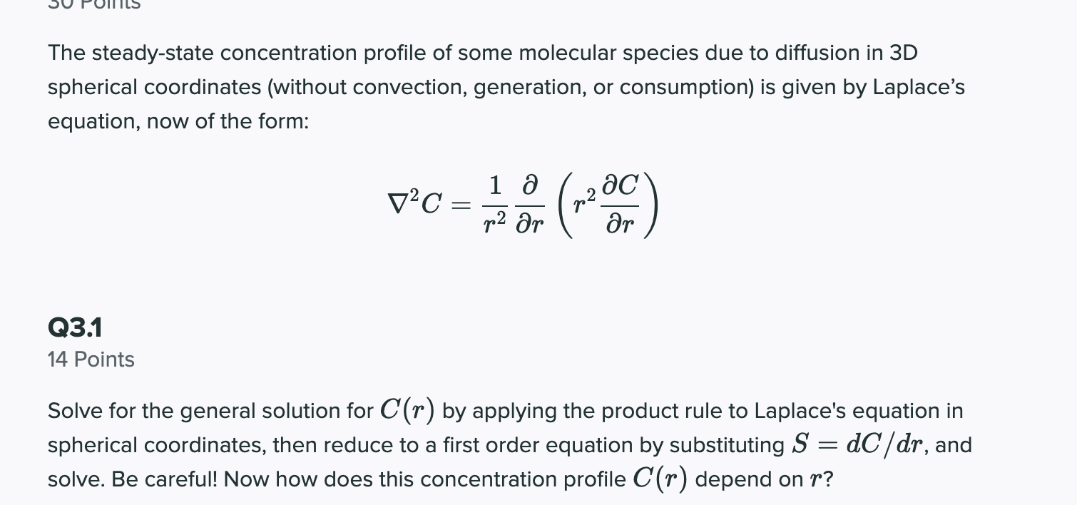 Solved The steady-state concentration profile of some | Chegg.com