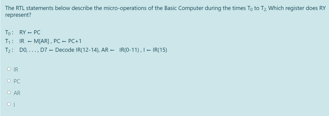 Solved The RTL statements below describe the | Chegg.com